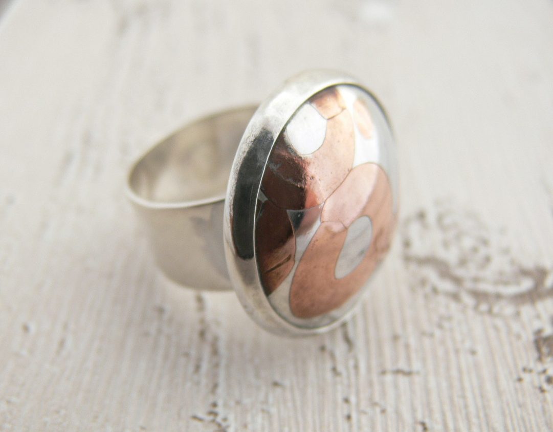 Sterling silver rustic ring - Evesbeads